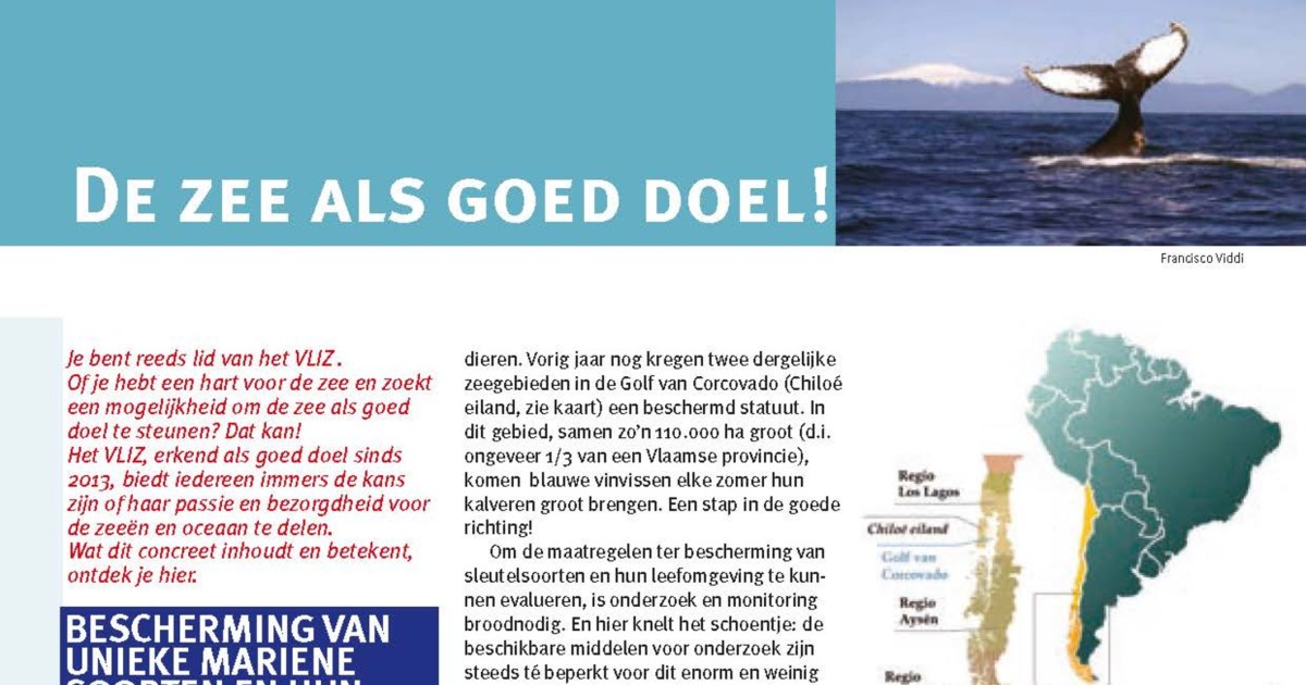 De zee als goed doel! Bescherming van unieke mariene soorten en hun ...