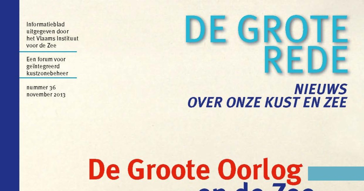 De Grote Rede 36: De Groote Oorlog en de Zee