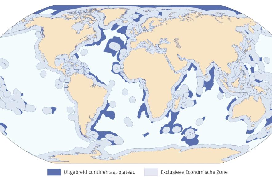 Marine Regions breidt uit met uitgebreide continentale plateaus